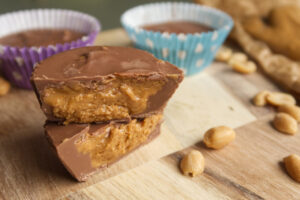 Chocola met pindakaasvulling (Peanut butter cups!)